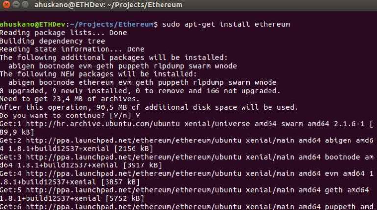 Ethereum Smart Contract Part 1 Install Ethereum Eth Client On Linux Async Labs Software