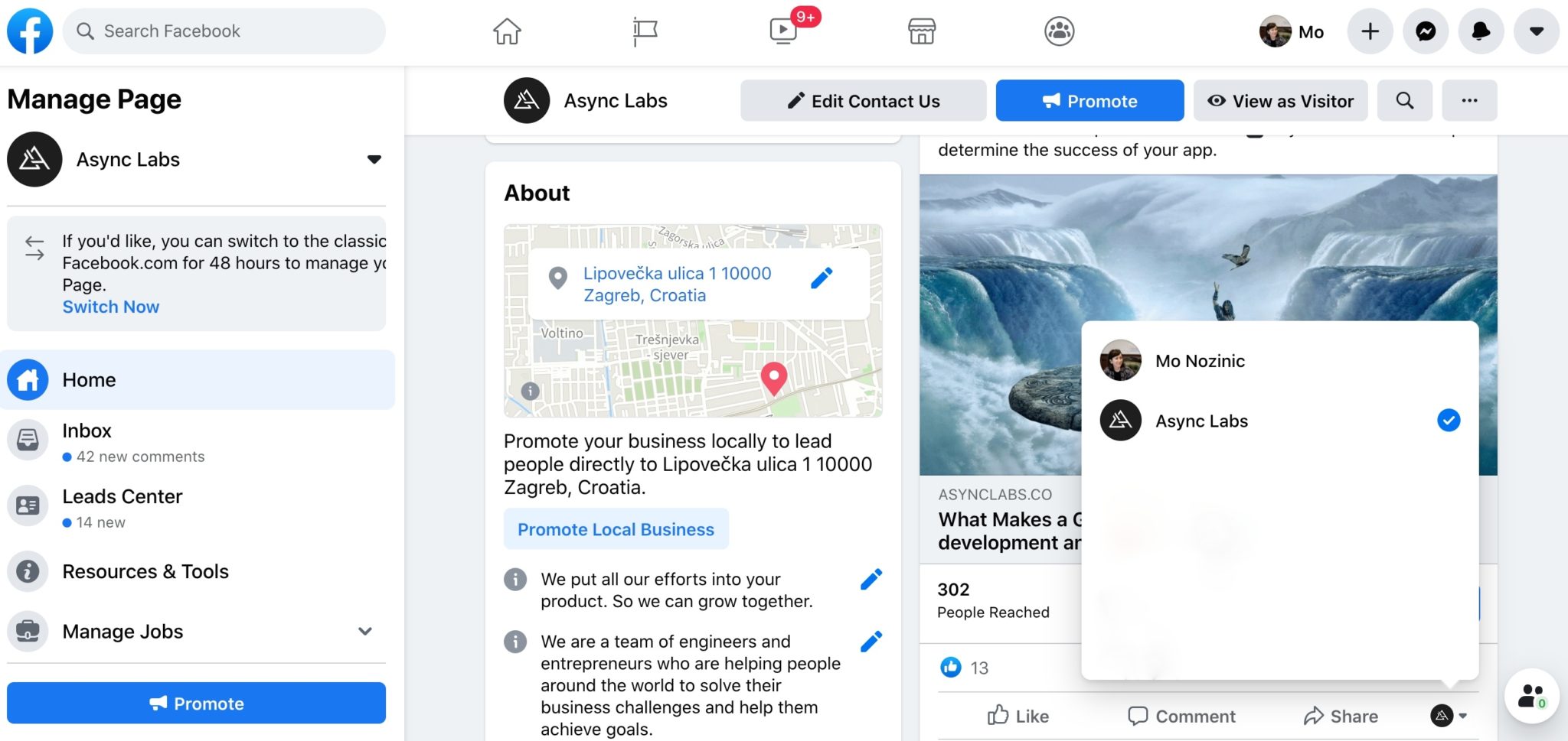 How to Comment On Your Facebook Page from Your Personal Account - Async ...